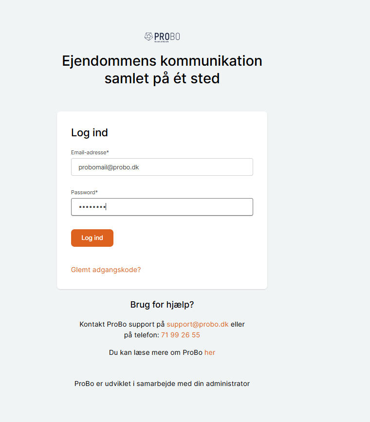 Hvordan logger jeg ind/Jeg kan ikke logge ind? – EG ProBo